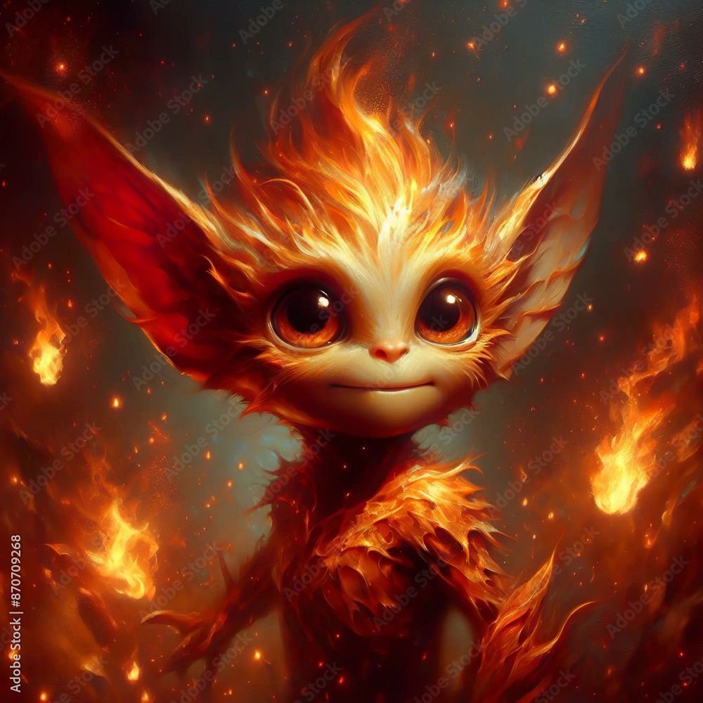 fire, sprite, dance, tiny, realm, fantasy, magic, flames, mythical ...