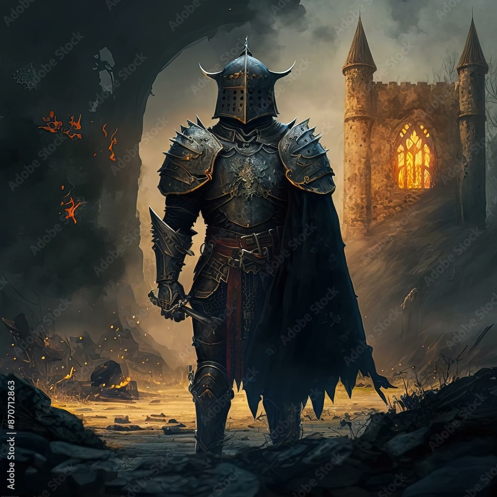 cursed, warrior, shadows, weight, hell, dark, fate, redemption, battle ...