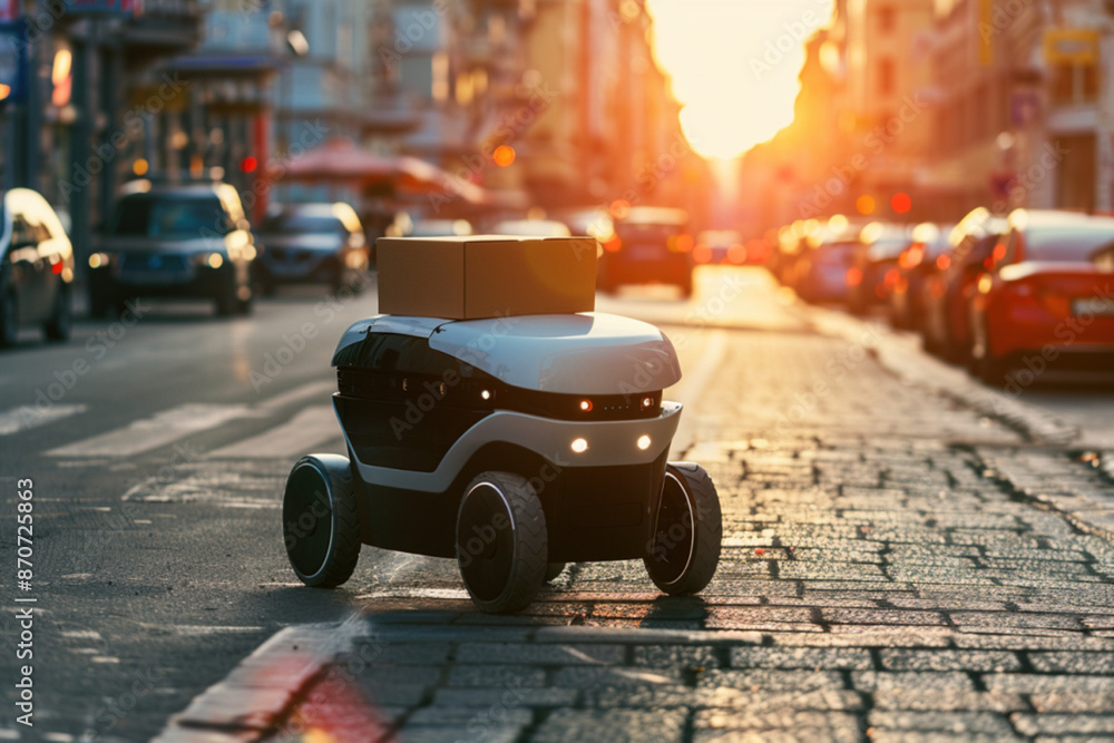 Future of urban logistics, emphasizing efficiency, convenience, and the ...