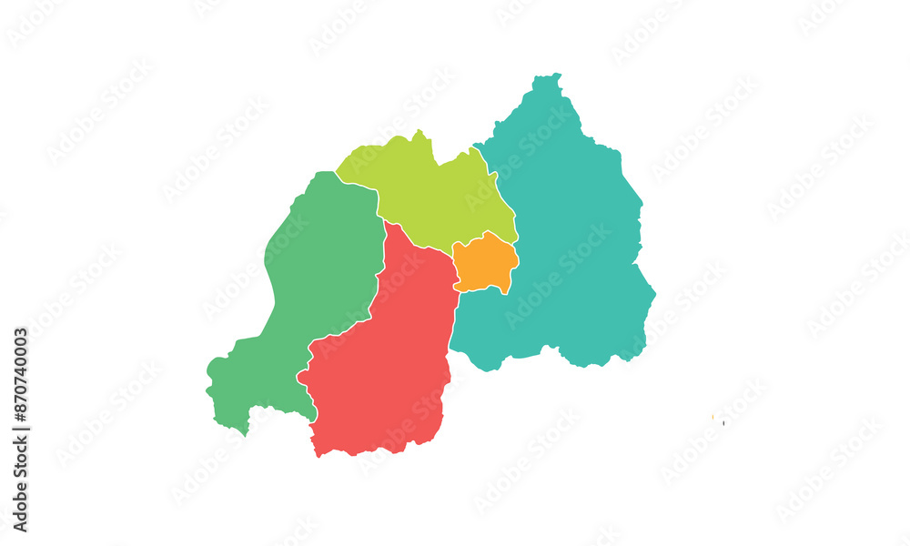 Map of Rwanda isolated modern colorful style. for website layouts ...