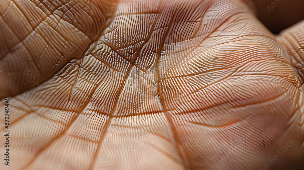 macro human hand,Macro image of the surface texture of the human palm ...