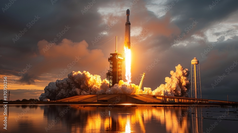 first ever launch of the SpaceX starship from launchpad 39a at cape ...