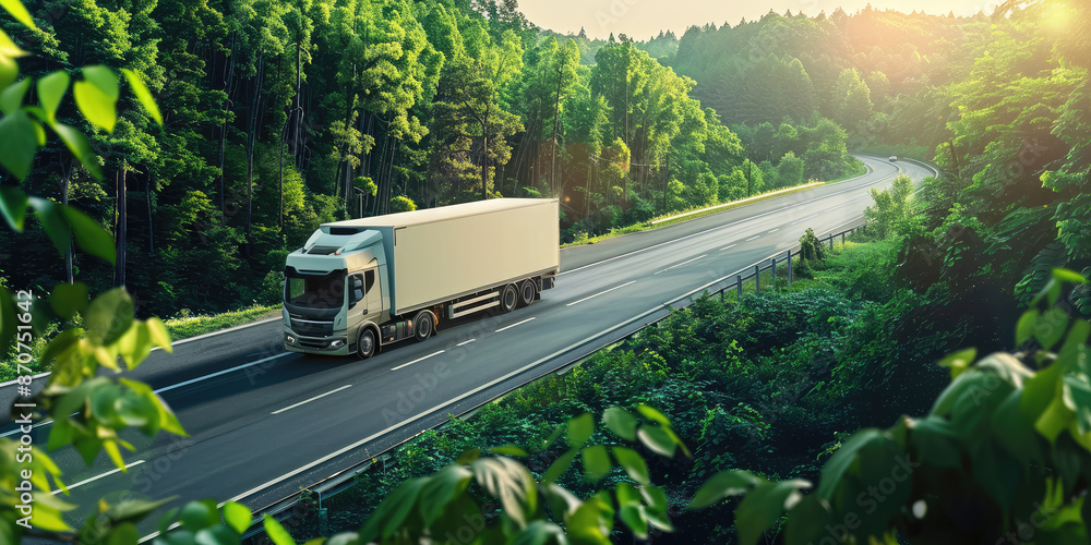 sustainable delivery background, eco friendly logistics and shipping ...