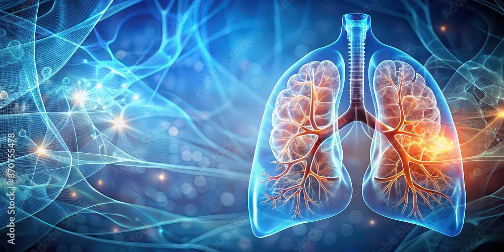 of healthy human lungs on a modern scientific background, Health, Lungs ...