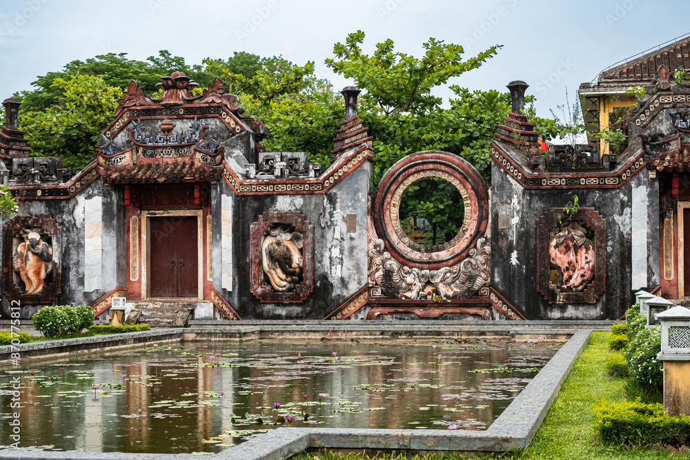 Tam Quan Ba Mu temple in Hoi An. UNESCO world heritage in Vietnam. The ...