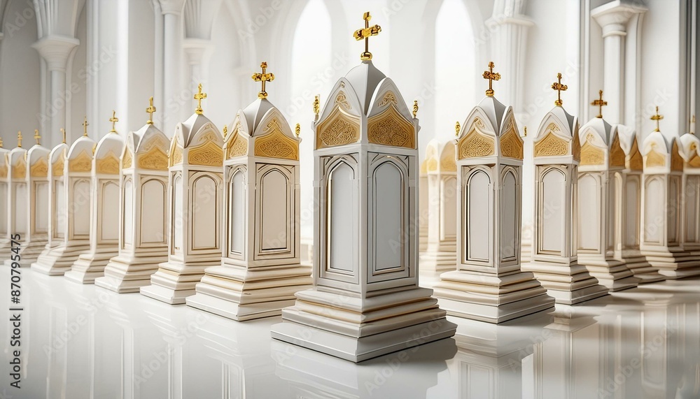 lapides do vaticano 3d, isolated, white background, centralizado no ...