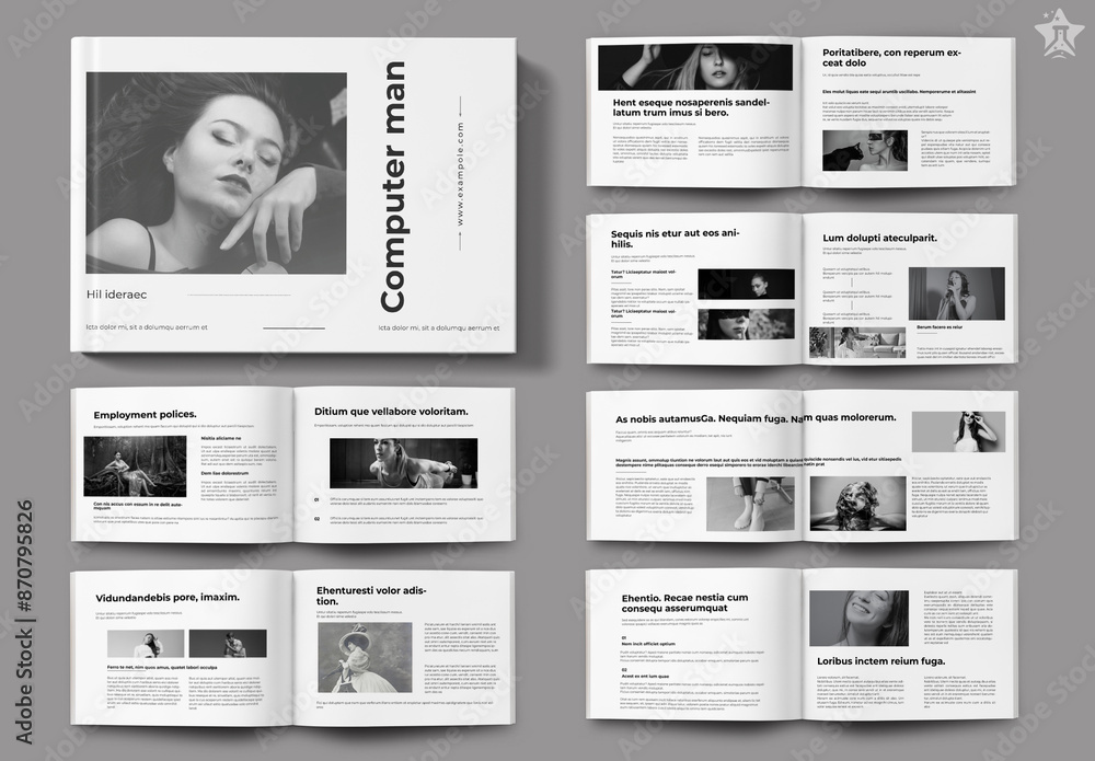 Magazine Landscape Templates Layout Stock Template | Adobe Stock