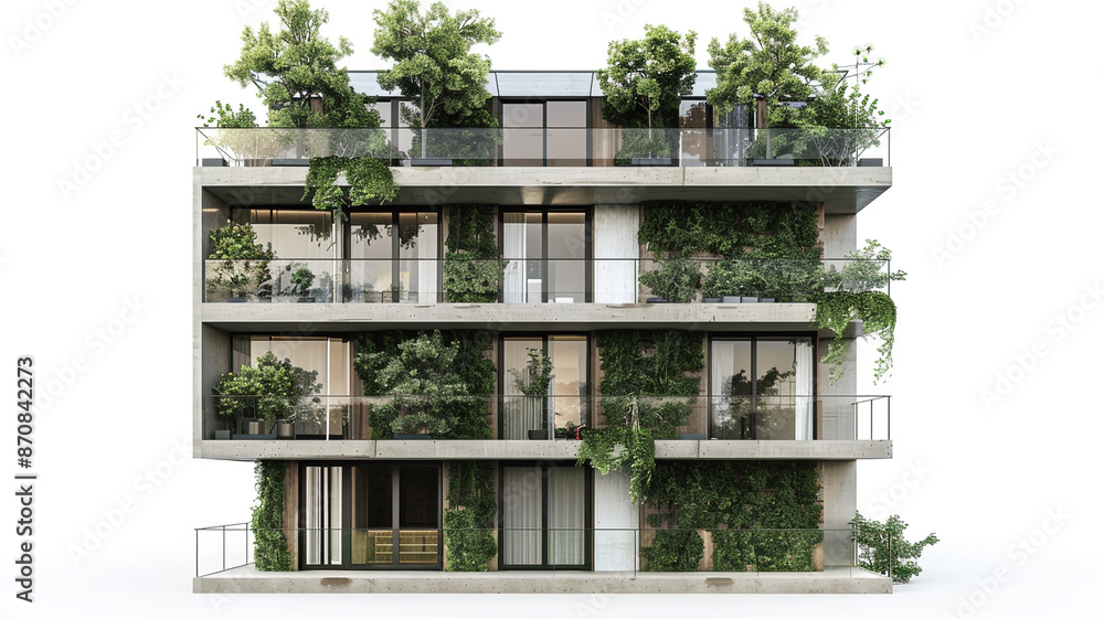 3d house model on white background. 3D house model, white background ...