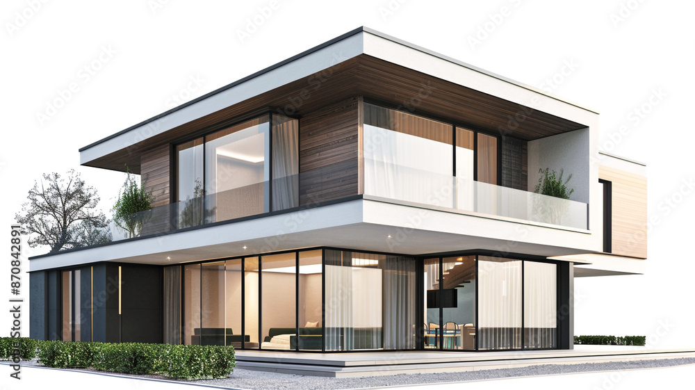 3d house model on white background. 3D house model, white background ...