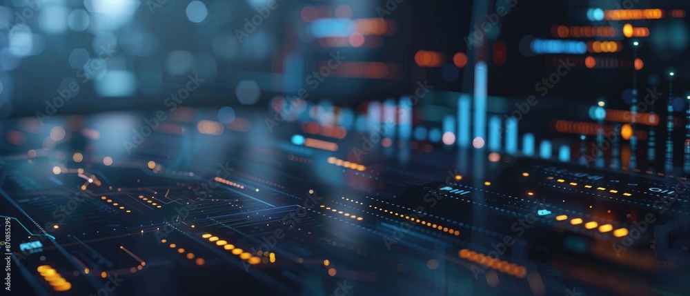 Analyst interpreting complex data, data analytics visualization, 3d ...