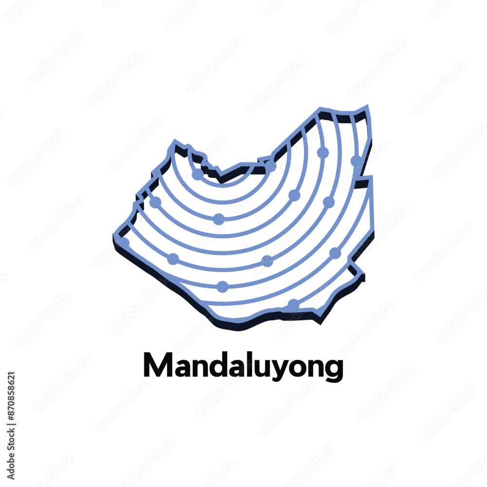 Vetor de Map City of Mandaluyong. vector map of the Philippines Country ...