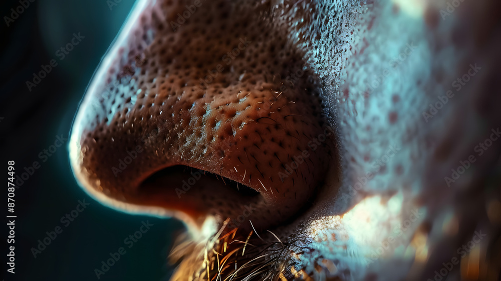 Macro shot of a human nose. Concept Human Anatomy, Close-up Photography ...
