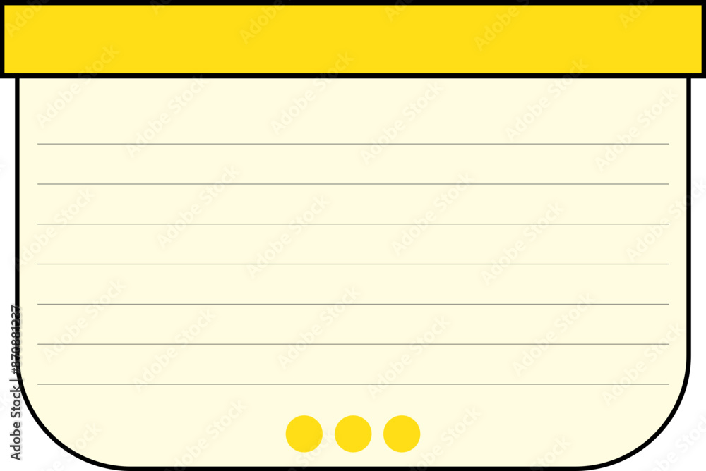 Short sticker note with ruled lines for planner Stock Vector | Adobe Stock