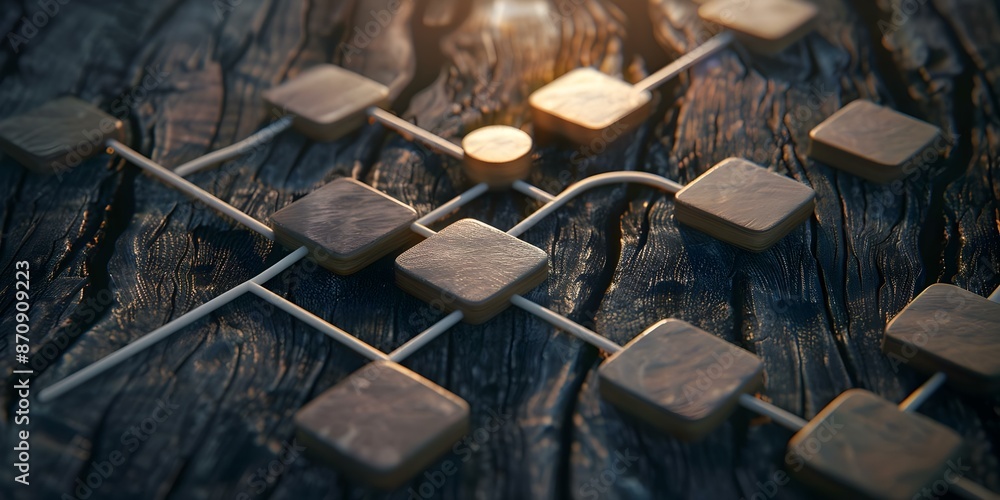 Visual representation of logical steps in decisionmaking process using ...