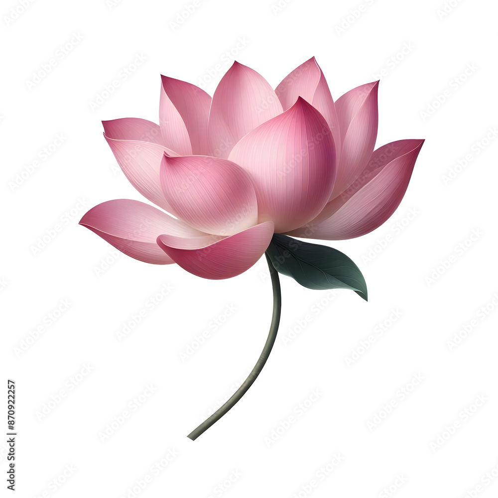 Lotus png lotus flower png watercolor lotus png single lotus with leaf ...