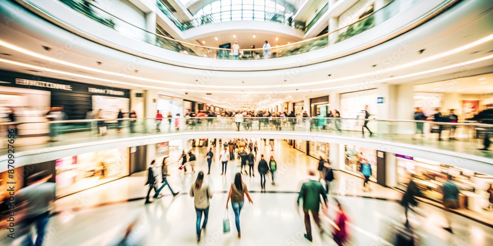 Bustling Mall Atmosphere. The image captures a vibrant scene from the ...