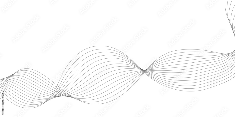 White wave curve lines banner background design. Abstract soft wave ...