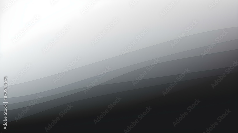 Gradient Background with soft Shapes fading from Black to White ...