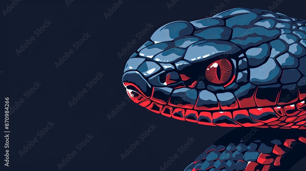 Venomous Snake Bite Mark Closeup - Flat Design Illustration of ...