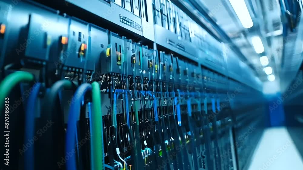 close-up focusing on the sleek cable management solutions employed in a ...