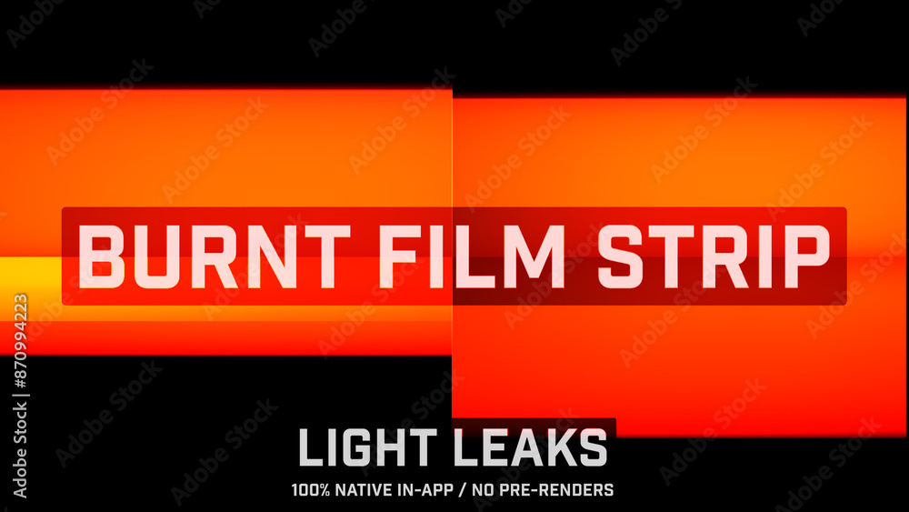 Burnt Film Strip Organic Light Leaks Motion Overlays Stock Template ...