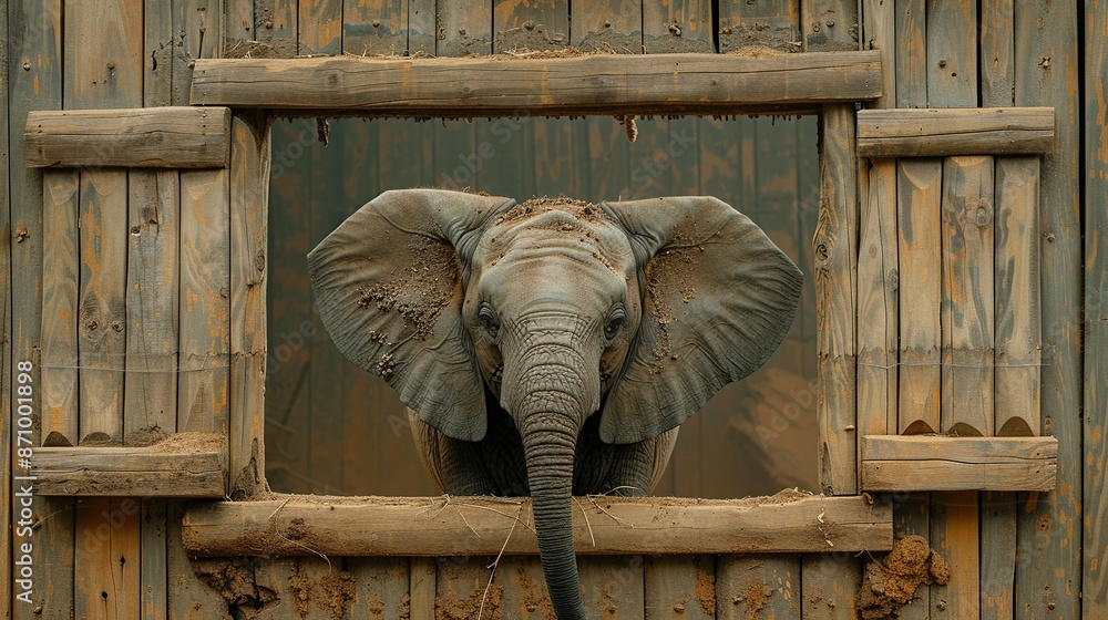 A touching realistic photo illustration of a rescued elephant being ...