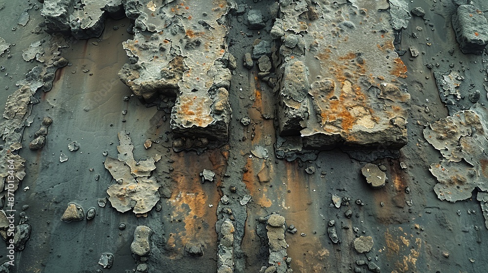 Captivating realistic photo of acid rain damage on a historical ...