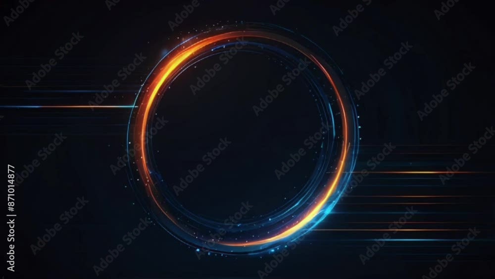 Vidéo Stock Futuristic HUD video frame Digital technology plexus lines ...