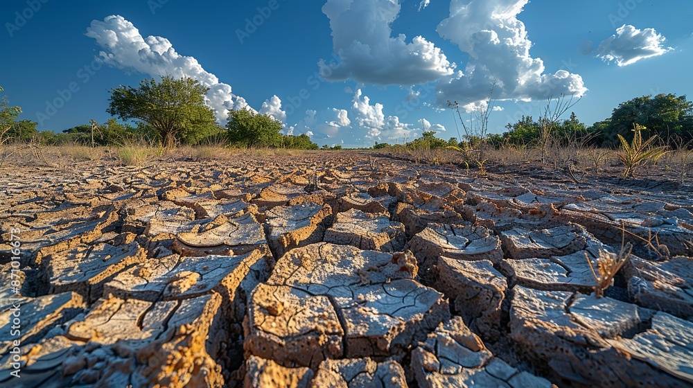 Dynamic realistic photo of an El Nino weather event causing severe ...