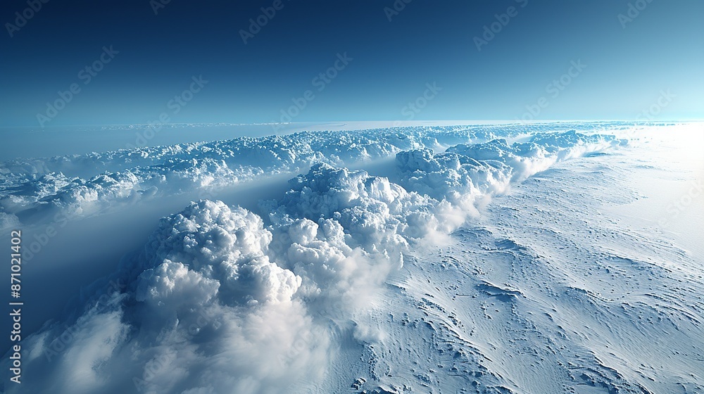 Vivid realistic photo of ozone depletion over Antarctica, with the ...