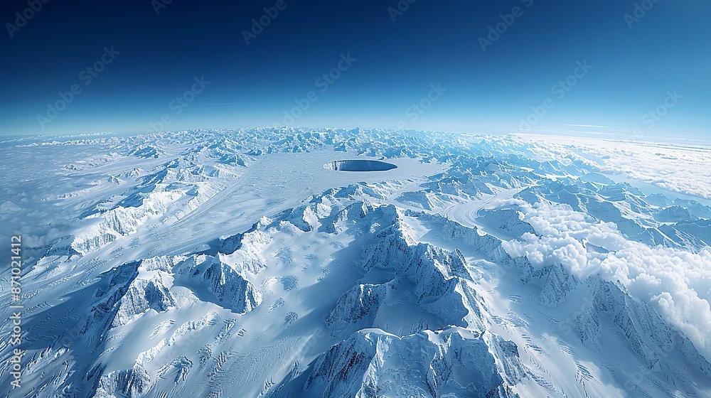 Vivid realistic photo of ozone depletion over Antarctica, with the ...