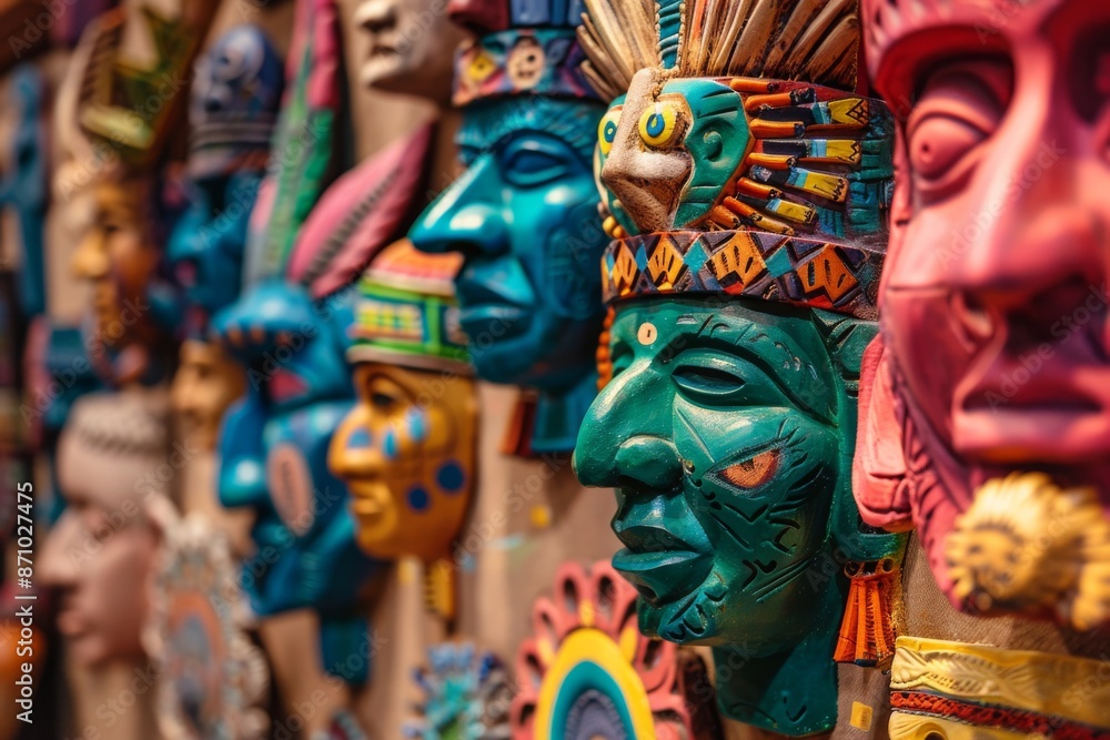 A colorful and lively depiction of Hispanic cultural heritage ...