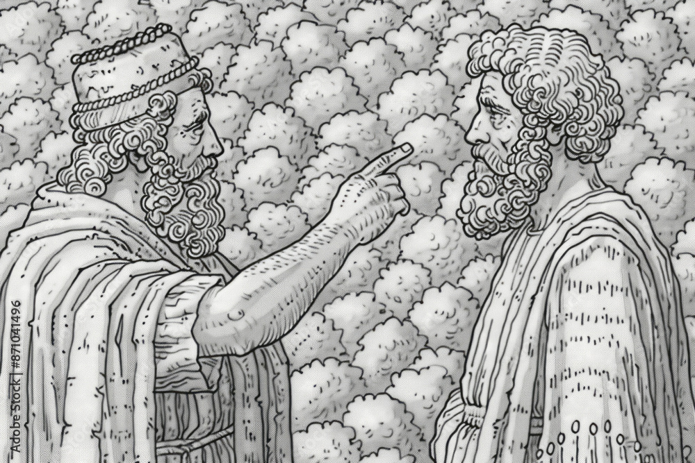 Bible passage Jacob deceiving his blind father, Isaac, to receive the ...