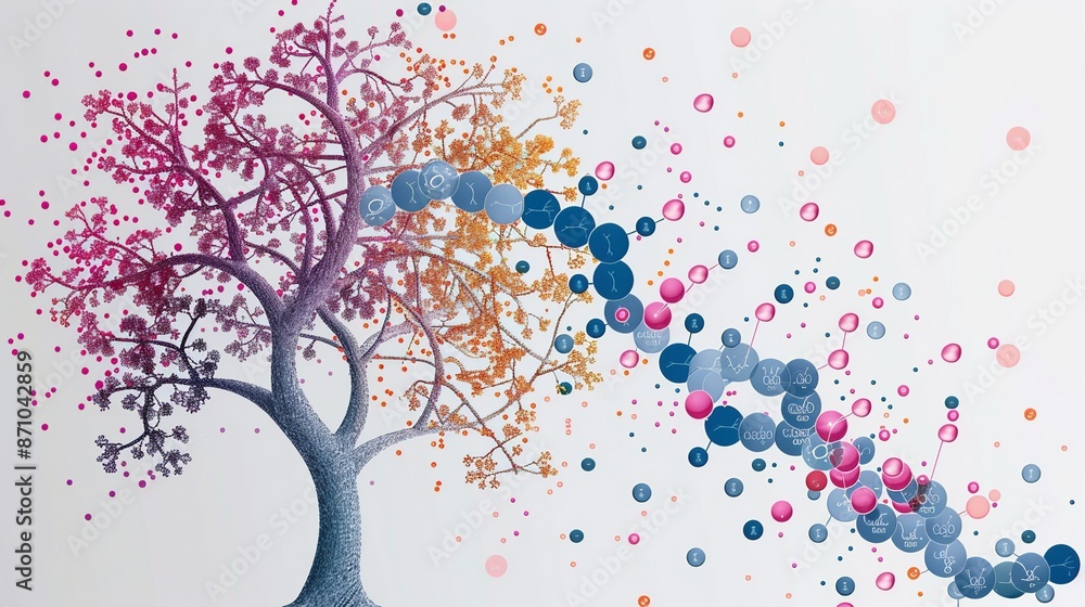 Diagrammatic explanation of genetic inheritance patterns, including ...