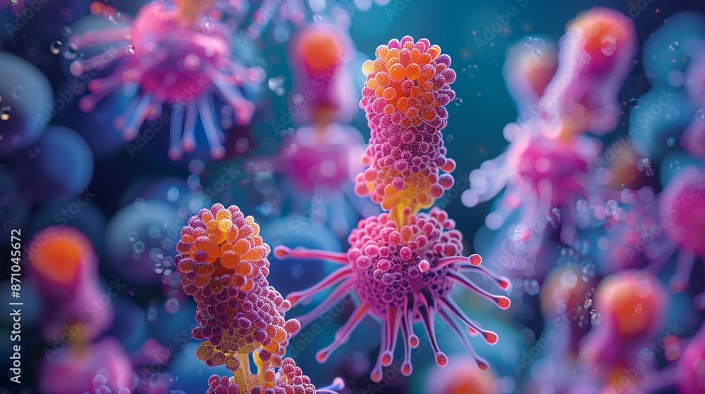 Molecular structure of viral proteins, illustrating their role in host ...