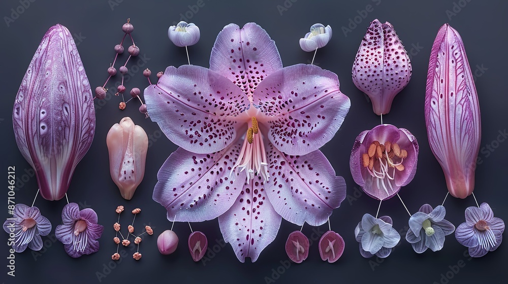 Diagram of reproductive system in flowering plants, illustrating flower ...