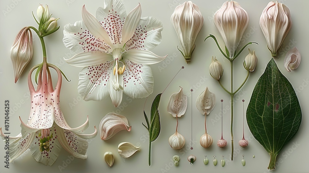 Diagram of reproductive system in flowering plants, illustrating flower ...
