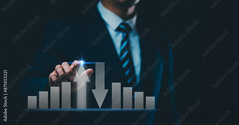 quality control growth graph and cost reduction, effective business ...