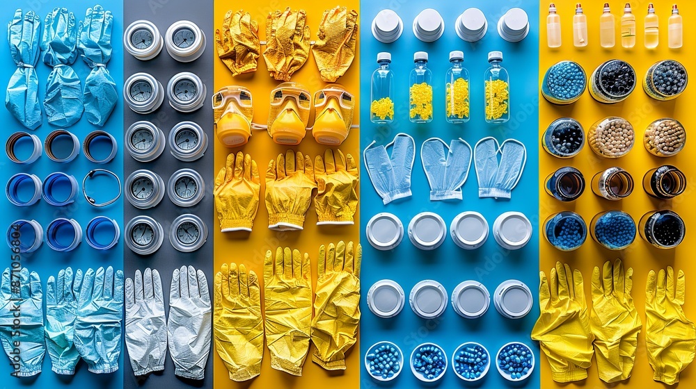 Visual guide showcasing different types of personal protective ...