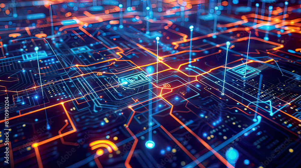 High-tech depiction of edge computing highlighting the advantages of ...