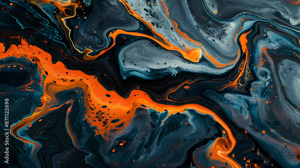 Fluid art texture. Background with abstract mixing paint effect. Liquid ...