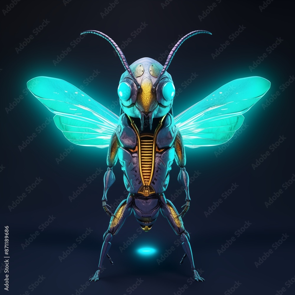 insect, skeleton, cartoon, illustration, isolated, vector, human ...