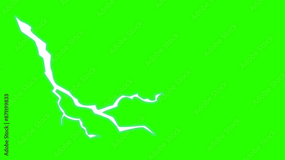 Lightning bolt top Resolution green screen effects 4k , Easy editable ...