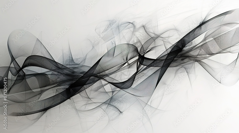 Dynamic Motion Abstract Art - A vibrant fusion of overlapping lines and ...