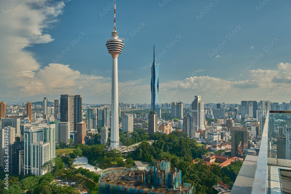 Kuala Lumpur skyline , Malaysia from the infinity rooftop pool at The ...