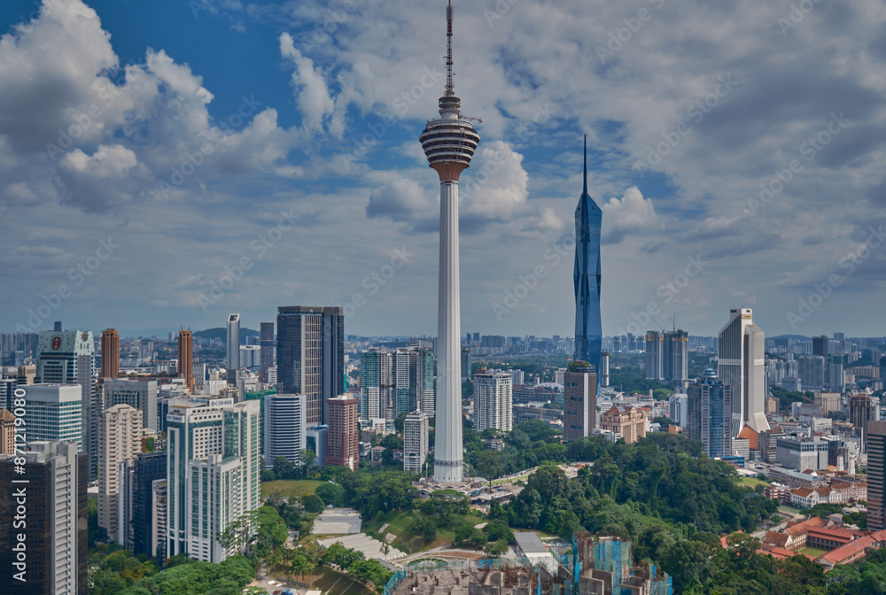 Kuala Lumpur skyline , Malaysia from the infinity rooftop pool at The ...