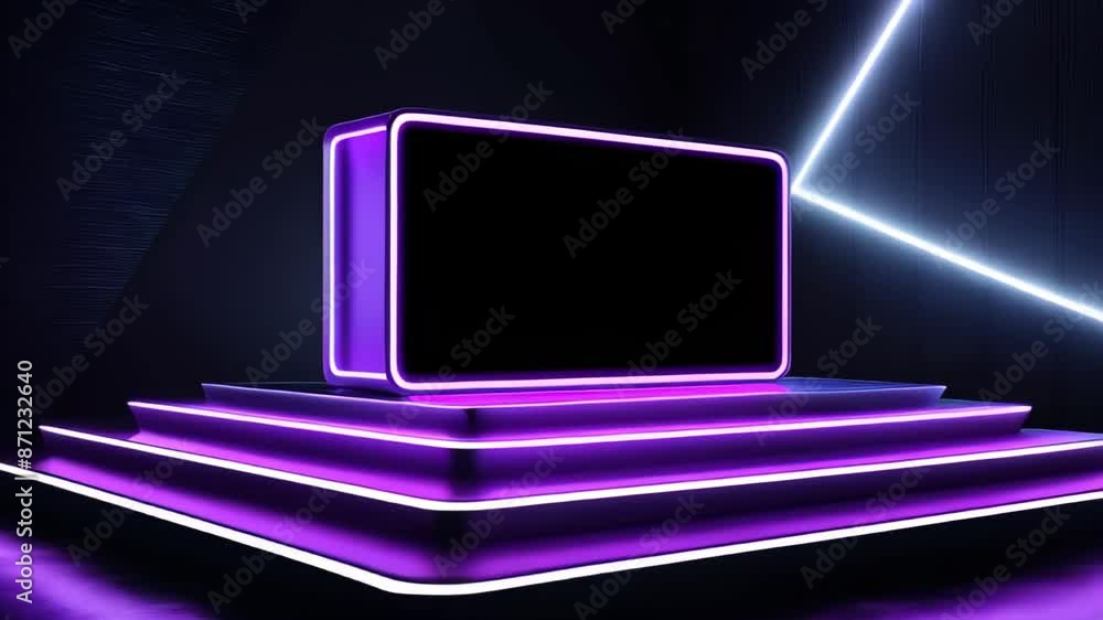 Podium for product display animation. 3d render, realistic style ...