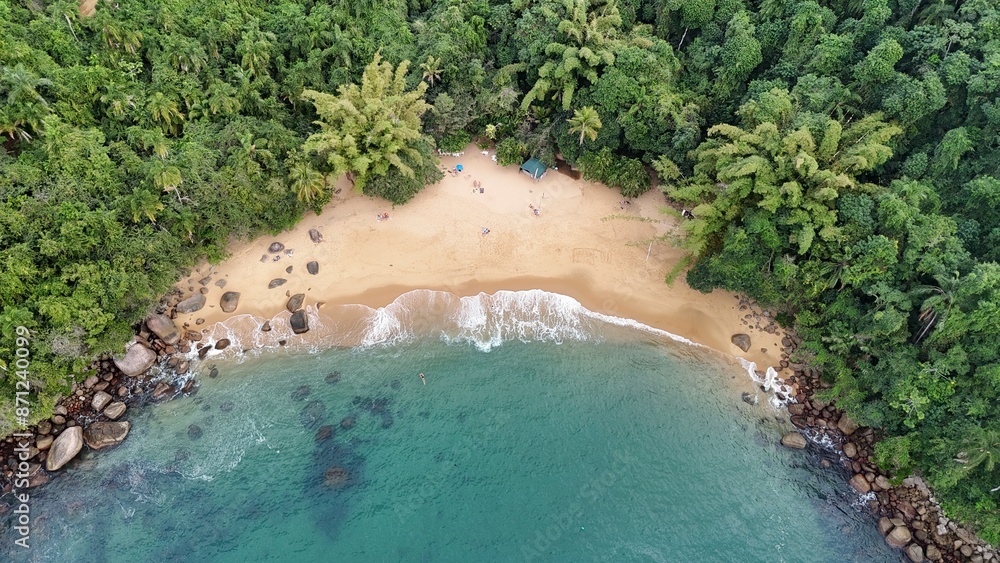 Praia do Cedro, Praia do Cedrinho, Ubatuba, Sao Paulo, brasil Stock ...