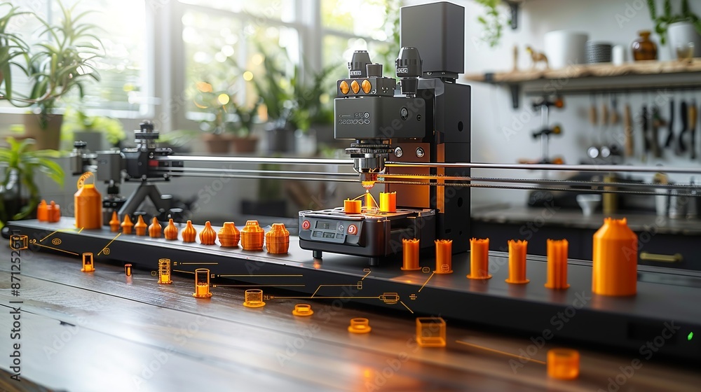 Diagram showing the lifecycle of a 3D printing process, from design to ...