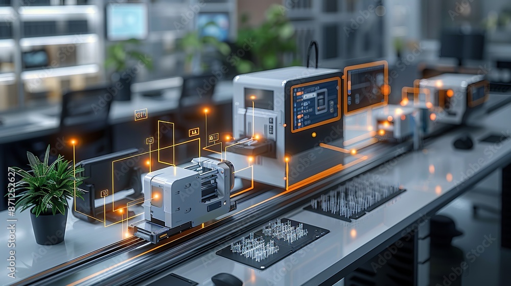 Diagram showing the lifecycle of a 3D printing process, from design to ...
